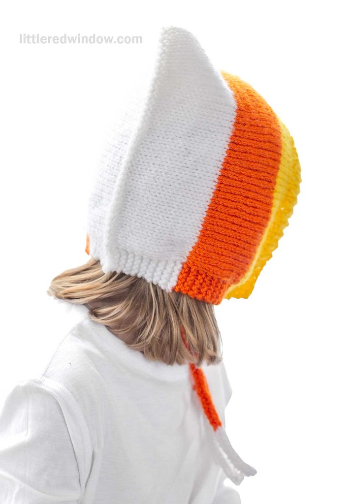 Candy Corn Bonnet Knitting Pattern - Little Red Window