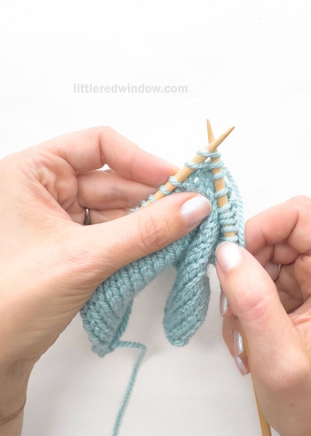 Learn to Knit - Left Twist (LT) and Right Twist (RT) - Little Red Window