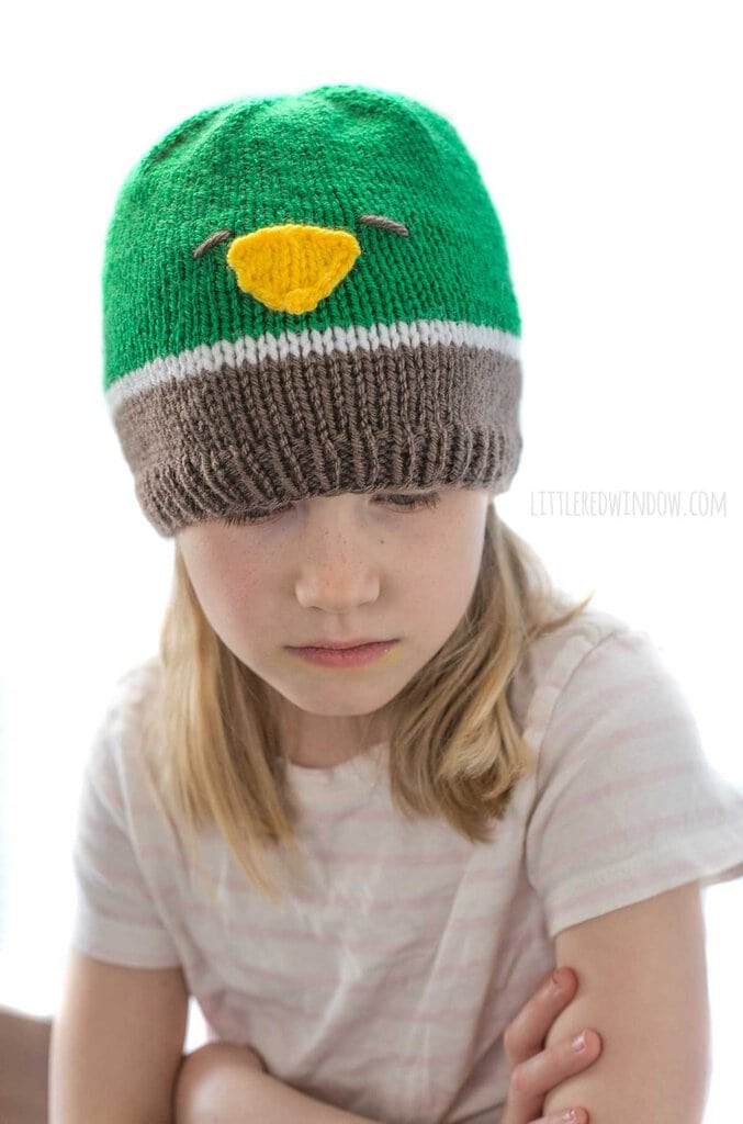 Mallard Duck Hat Knitting Pattern - Little Red Window