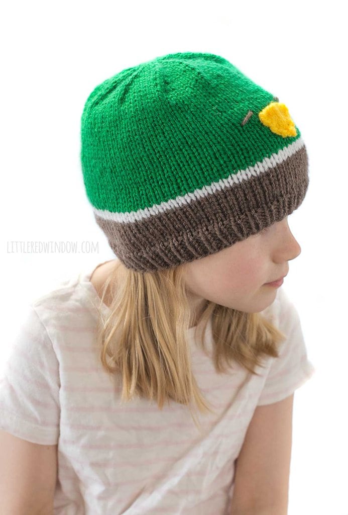 Mallard Duck Hat Knitting Pattern - Little Red Window
