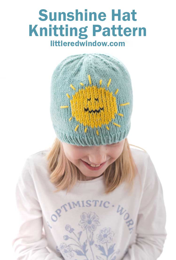 Smiling Sunshine Hat Knitting pattern - Little Red Window