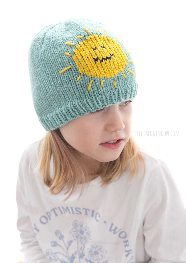 Smiling Sunshine Hat Knitting pattern - Little Red Window