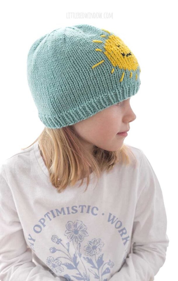 Smiling Sunshine Hat Knitting pattern - Little Red Window