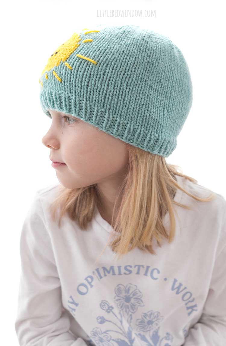 Smiling Sunshine Hat Knitting pattern - Little Red Window