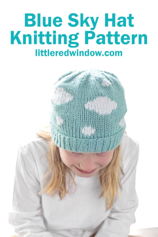 Blue Sky Hat Knitting Pattern - Little Red Window