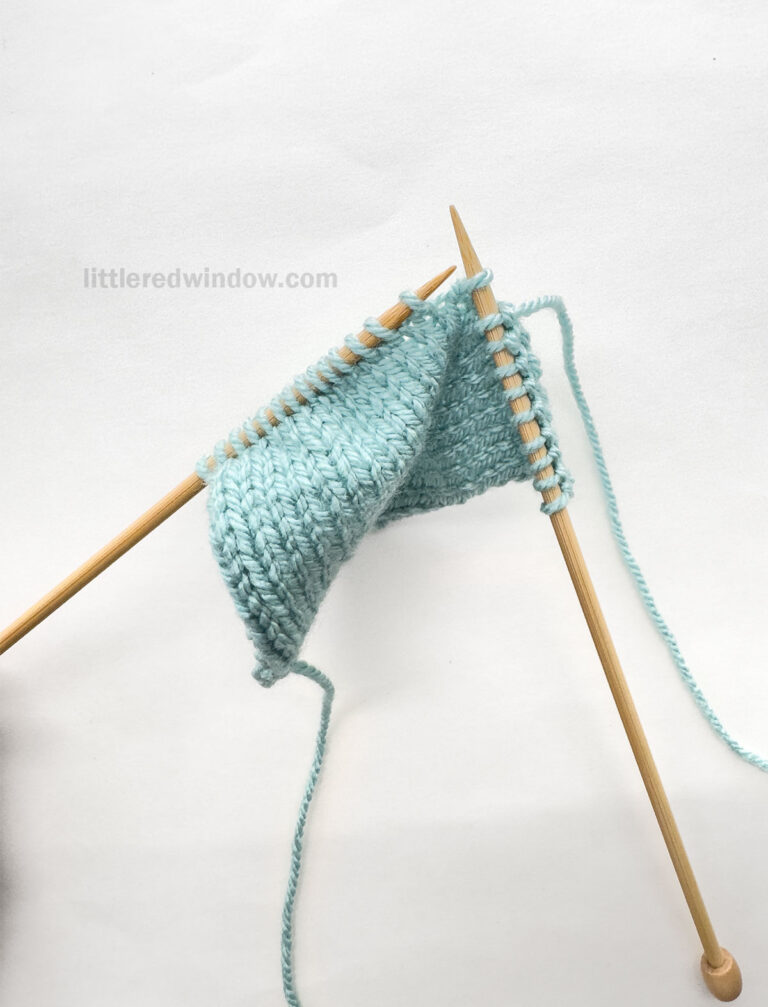 Learn Knit - Slip One (sl1) Knitwise and Purlwise - Little Red Window