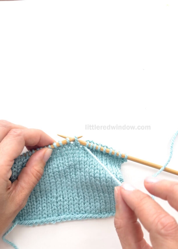 Learn Knit - Slip One (sl1) Knitwise and Purlwise - Little Red Window