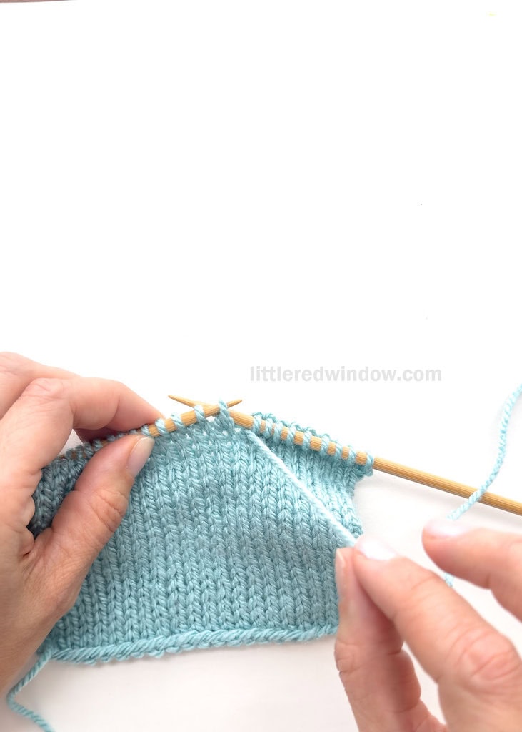 Learn Knit - Slip One (sl1) Knitwise and Purlwise - Little Red Window