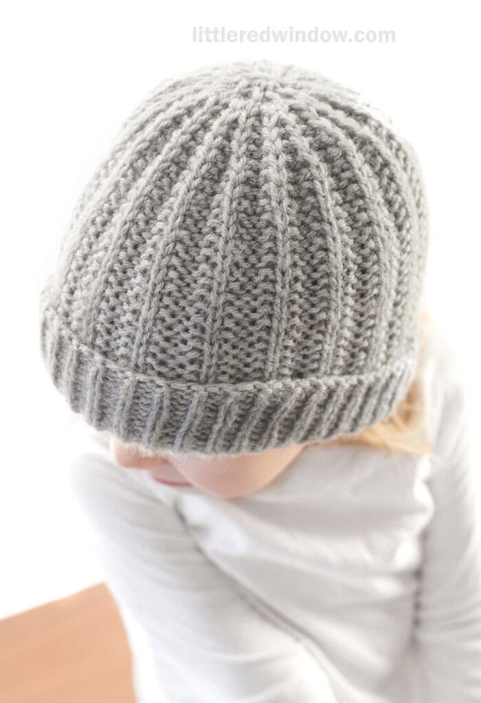Reversible Rib Hat Knitting Pattern - Little Red Window