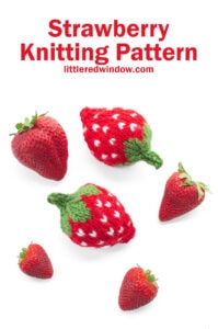 Spring Strawberry Knitting Pattern - Little Red Window