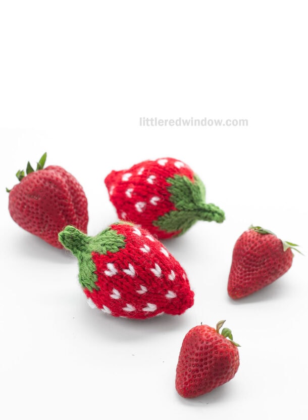 Spring Strawberry Knitting Pattern - Little Red Window