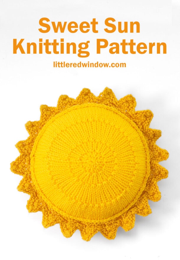 Sweet Sun Knitting Pattern - Little Red Window
