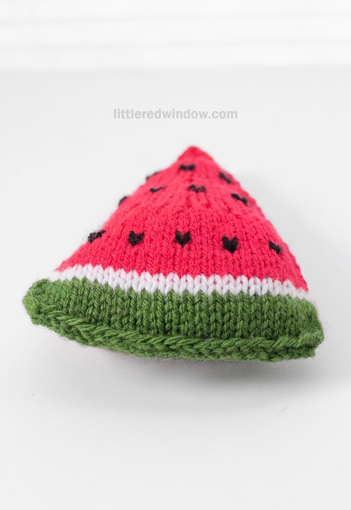 Sweet Watermelon Slice Knitting Pattern - Little Red Window