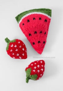 Sweet Watermelon Slice Knitting Pattern - Little Red Window
