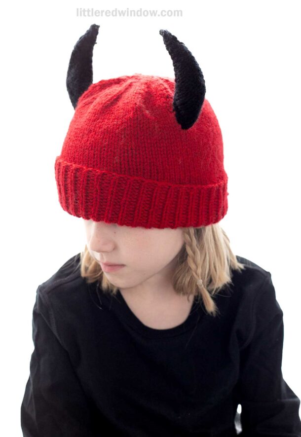 Little Devil Hat Knitting Pattern - Little Red Window