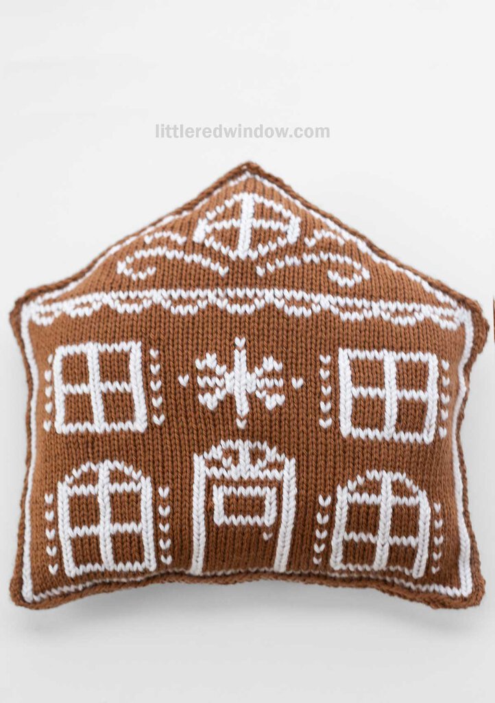 Gingerbread House and Gingerbread Man Knitting Patterns - Little Red Window