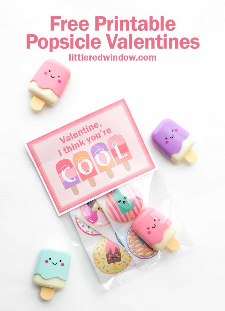 Free Printable Popsicle Valentines - Little Red Window
