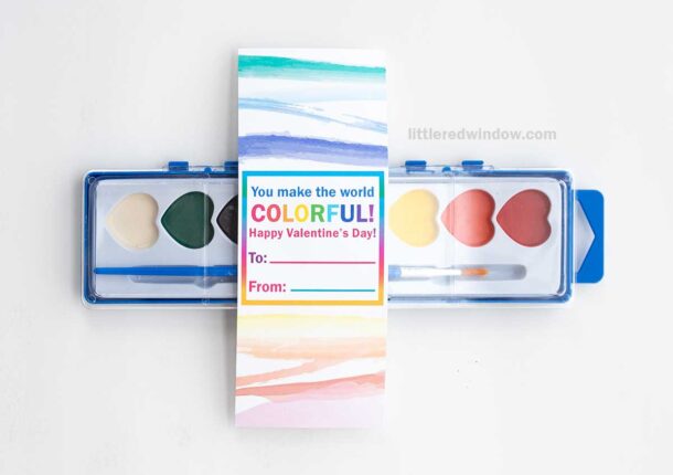 Free Printable Watercolor Valentines - Little Red Window