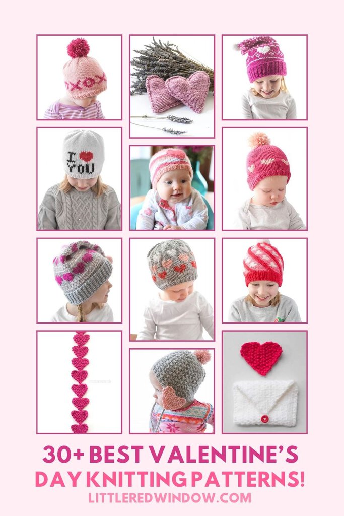 30+ Best Valentine's Day Knitting Patterns - Little Red Window
