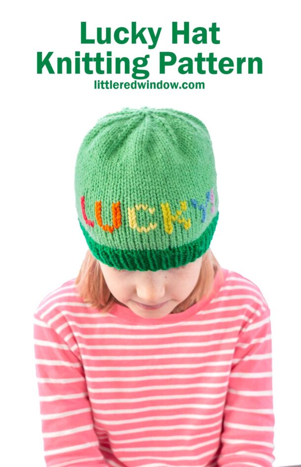 St. Patrick's Day Lucky Hat Knitting Pattern - Little Red Window