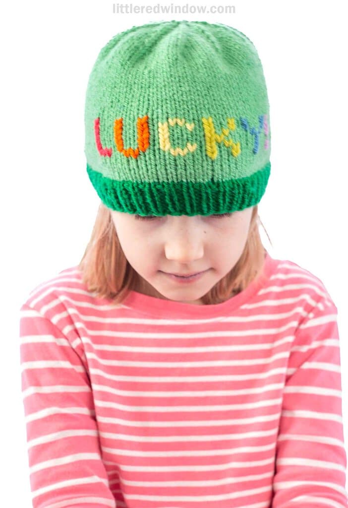 St. Patrick's Day Lucky Hat Knitting Pattern - Little Red Window