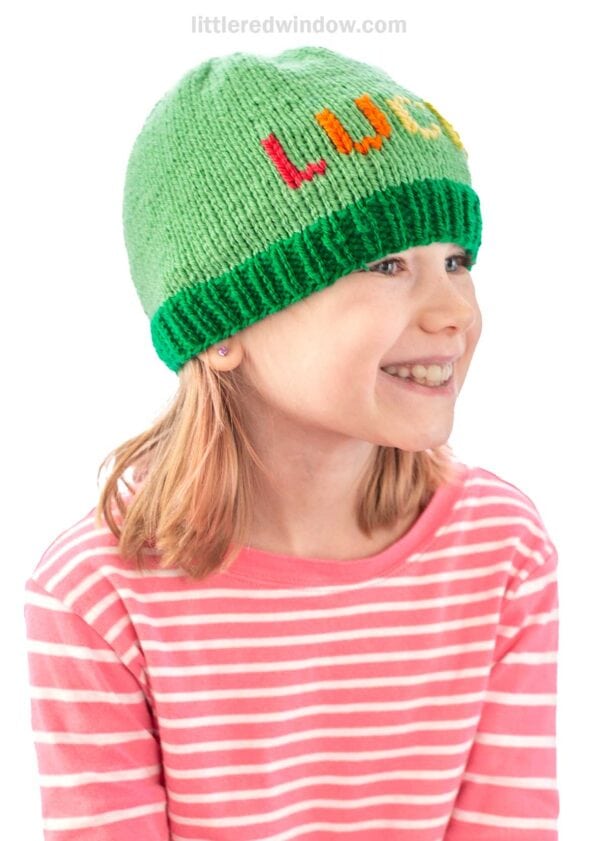 St. Patrick's Day Lucky Hat Knitting Pattern - Little Red Window