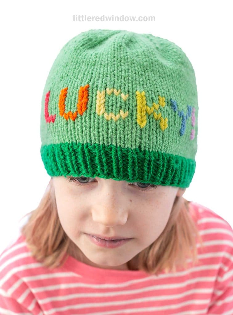 St. Patrick's Day Lucky Hat Knitting Pattern - Little Red Window