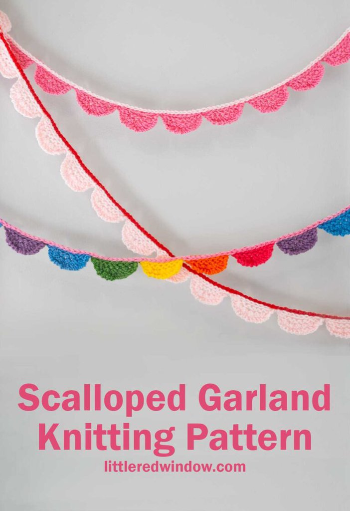 Scalloped Garland Knitting Pattern - Little Red Window