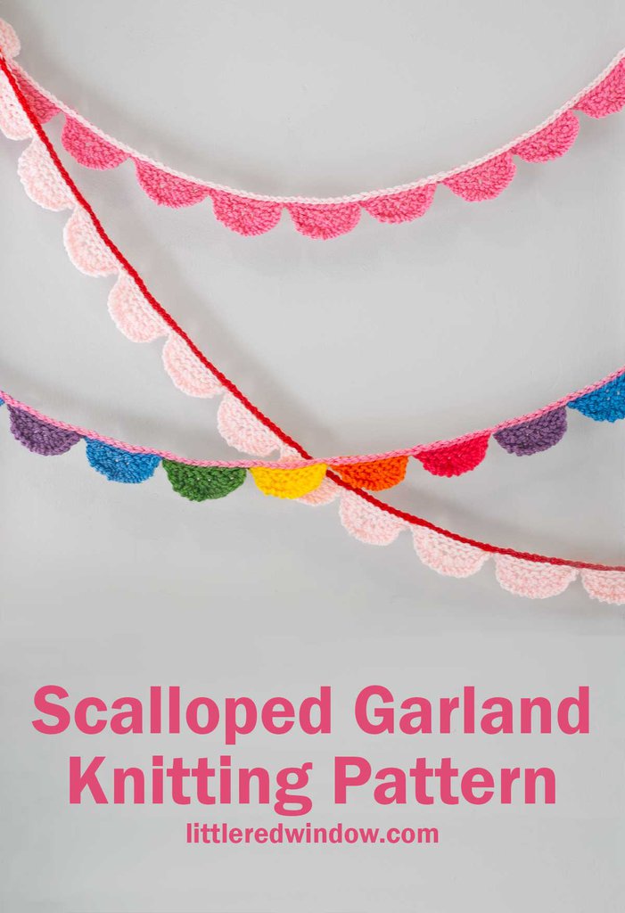 Scalloped Garland Knitting Pattern - Little Red Window