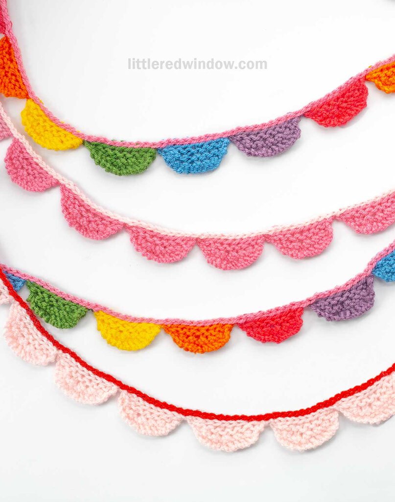 Scalloped Garland Knitting Pattern - Little Red Window