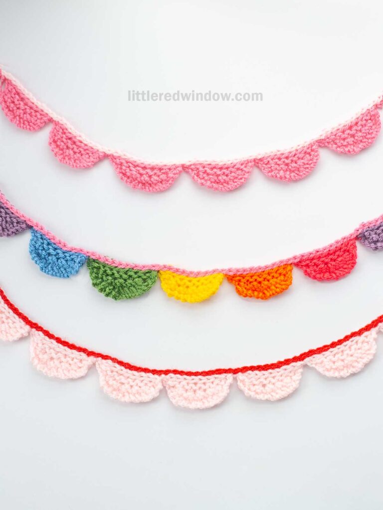 Scalloped Garland Knitting Pattern - Little Red Window