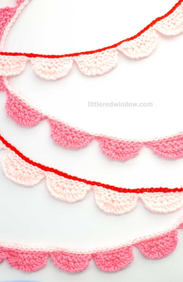 Scalloped Garland Knitting Pattern - Little Red Window