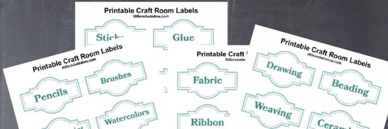 Free Printable Craft Room Labels - Little Red Window