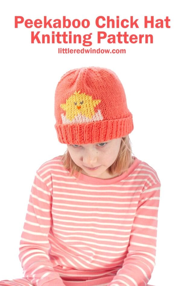Peekaboo Chick Hat Knitting Pattern - Little Red Window