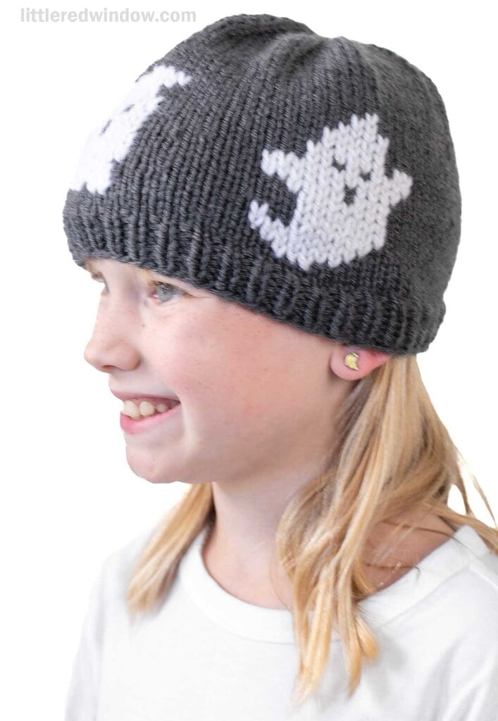 Gentle Ghosts Hat Knitting Pattern - Little Red Window