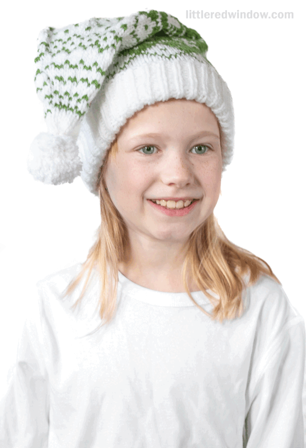 Evergreen Stocking Cap Knitting Pattern - Little Red Window